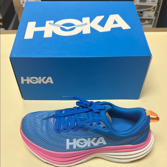 Hoka | Shoes | Last Onehoka Womens Bondi Blue And Pink Running Shoes ...